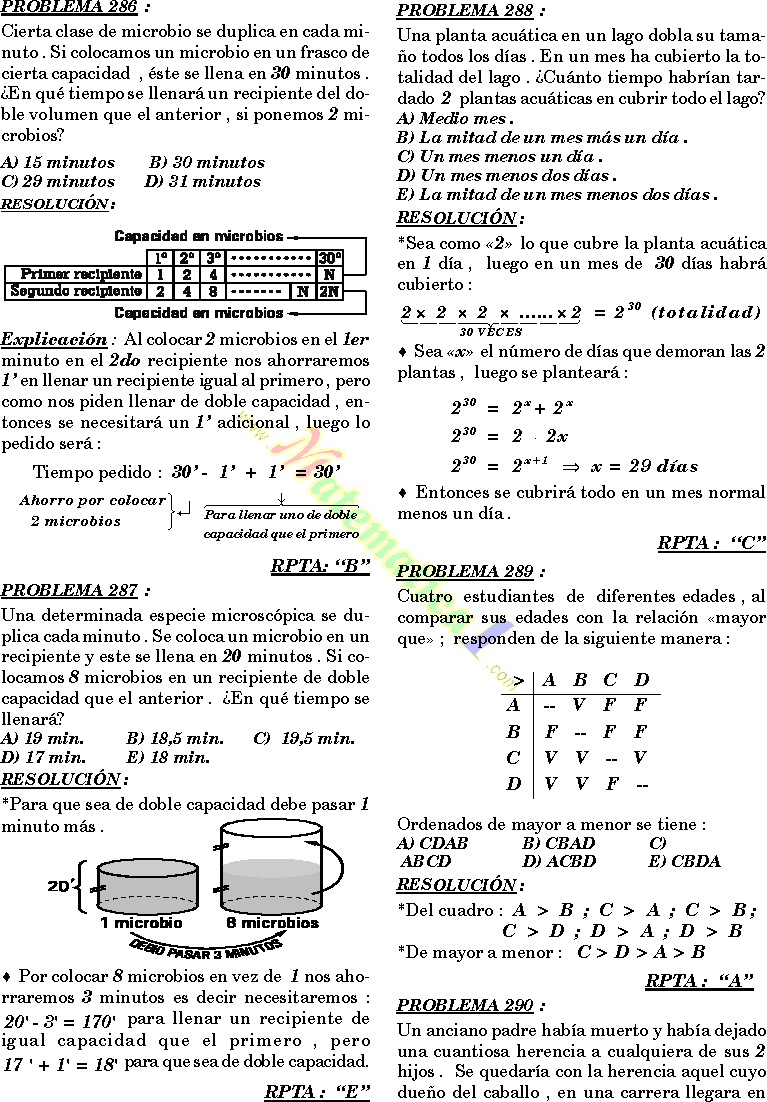 RAZONAMIENTO LÓGICO 150 PROBLEMAS RESUELTOS EN PDF