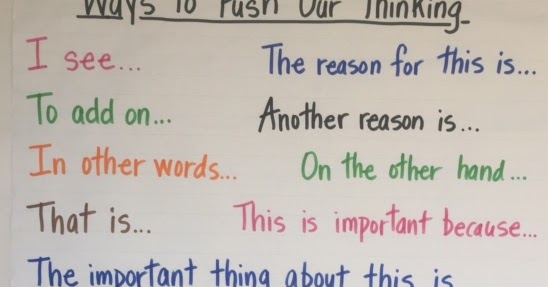 ELA Anchor Charts: Ways to Push Our Thinking