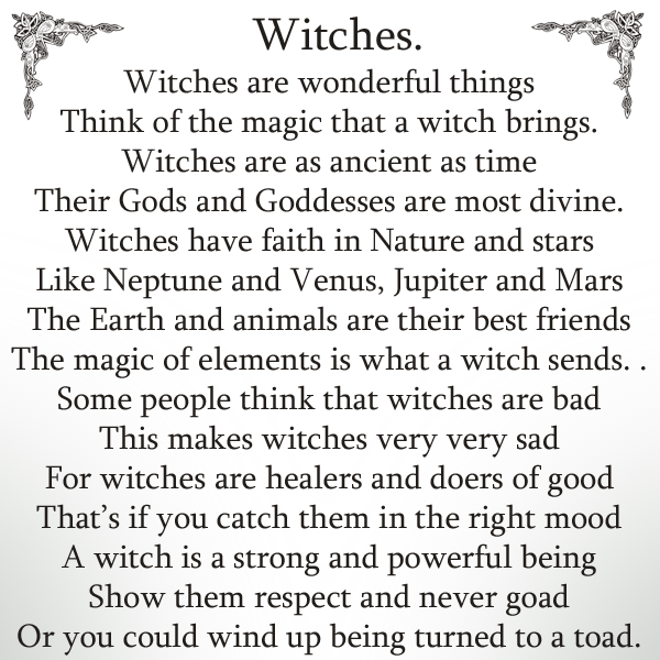 Enchanted Cauldron: Witches (poem)