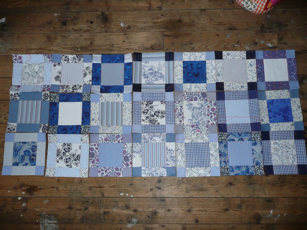 madewithlovebystephanie: Blue and white quilt blocks