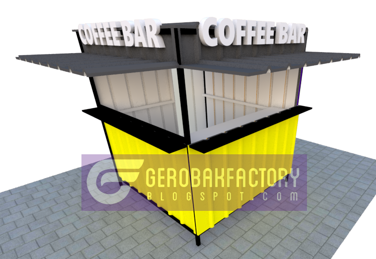 Gerobak Factory : Gerobak booth semi container custom
