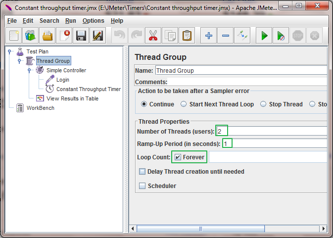 JMeter - Constant Throughput Timer Example JMeter - Constant Throughput Timer Example