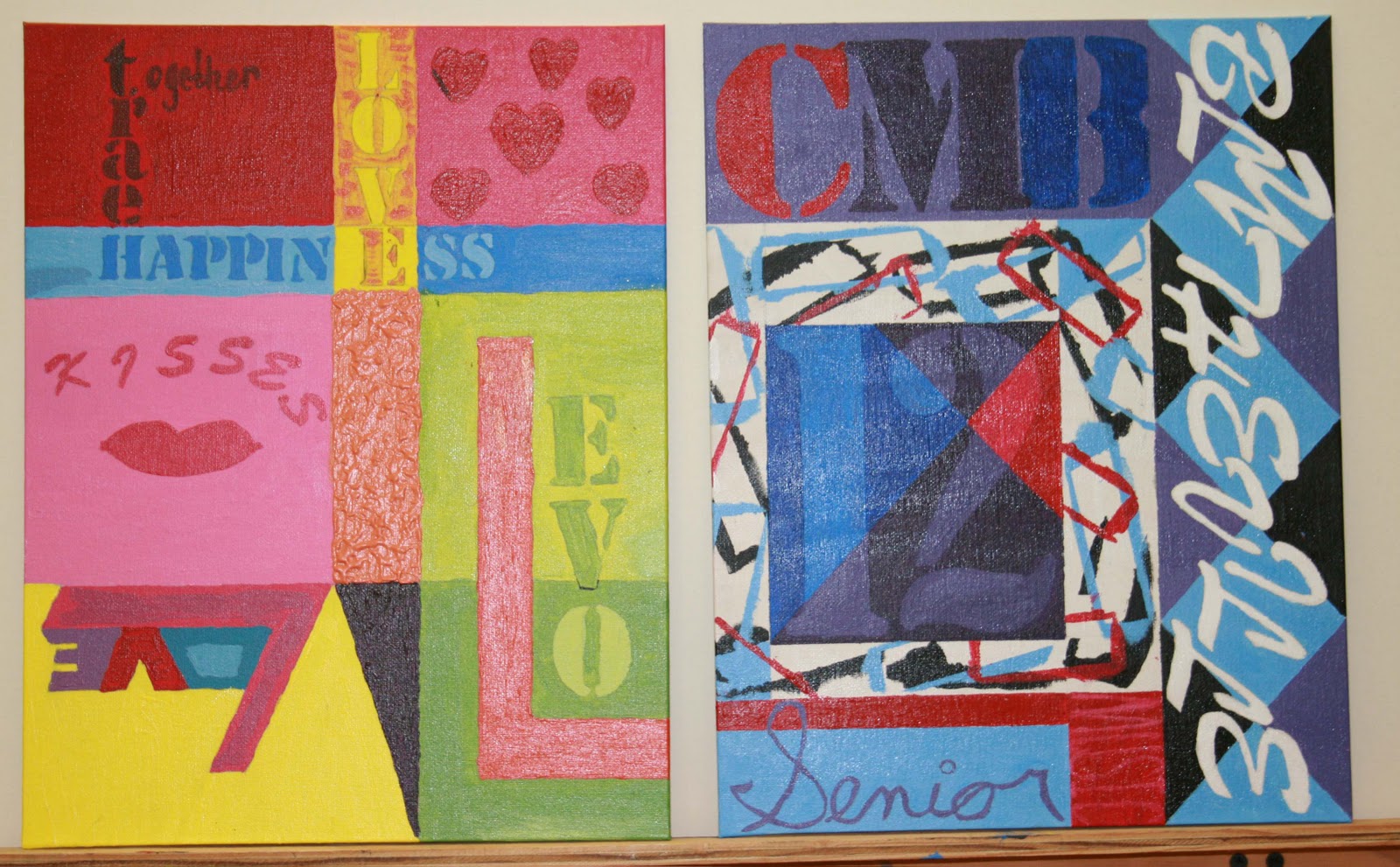 Mrs. Macre's Art Class: Update on Abstract Letter Designs