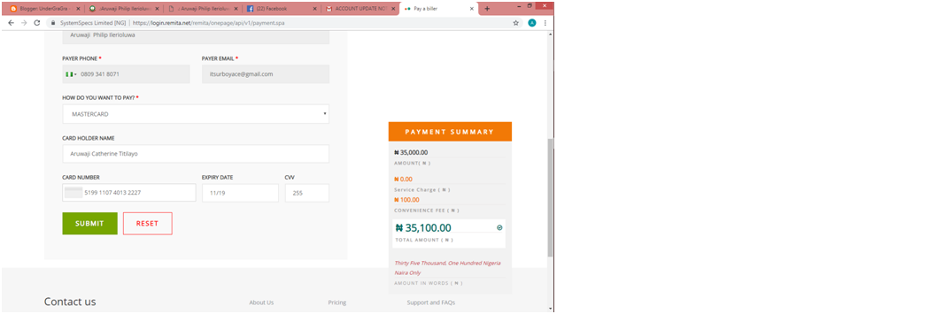 How to pay acceptance fee and clearance for fuoye with pictures - My ...