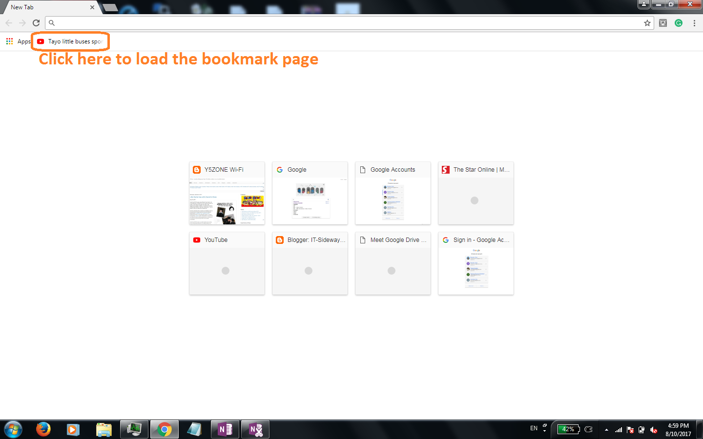 Create button-click bookmarks for Firefox