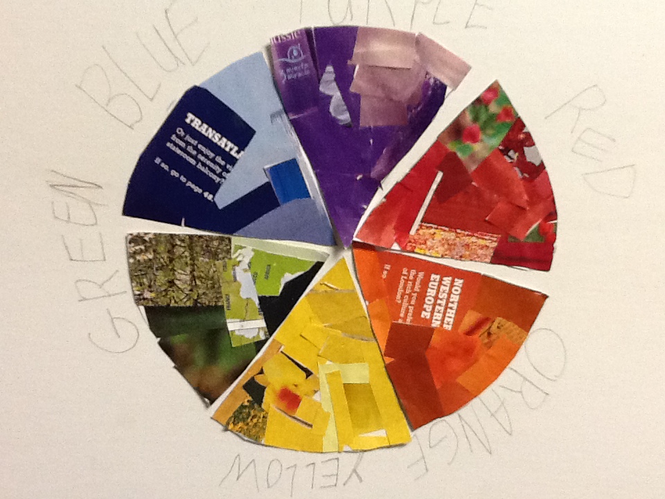 Southwest Elementary Art Gallery: 1st Grade Color Wheel Collage