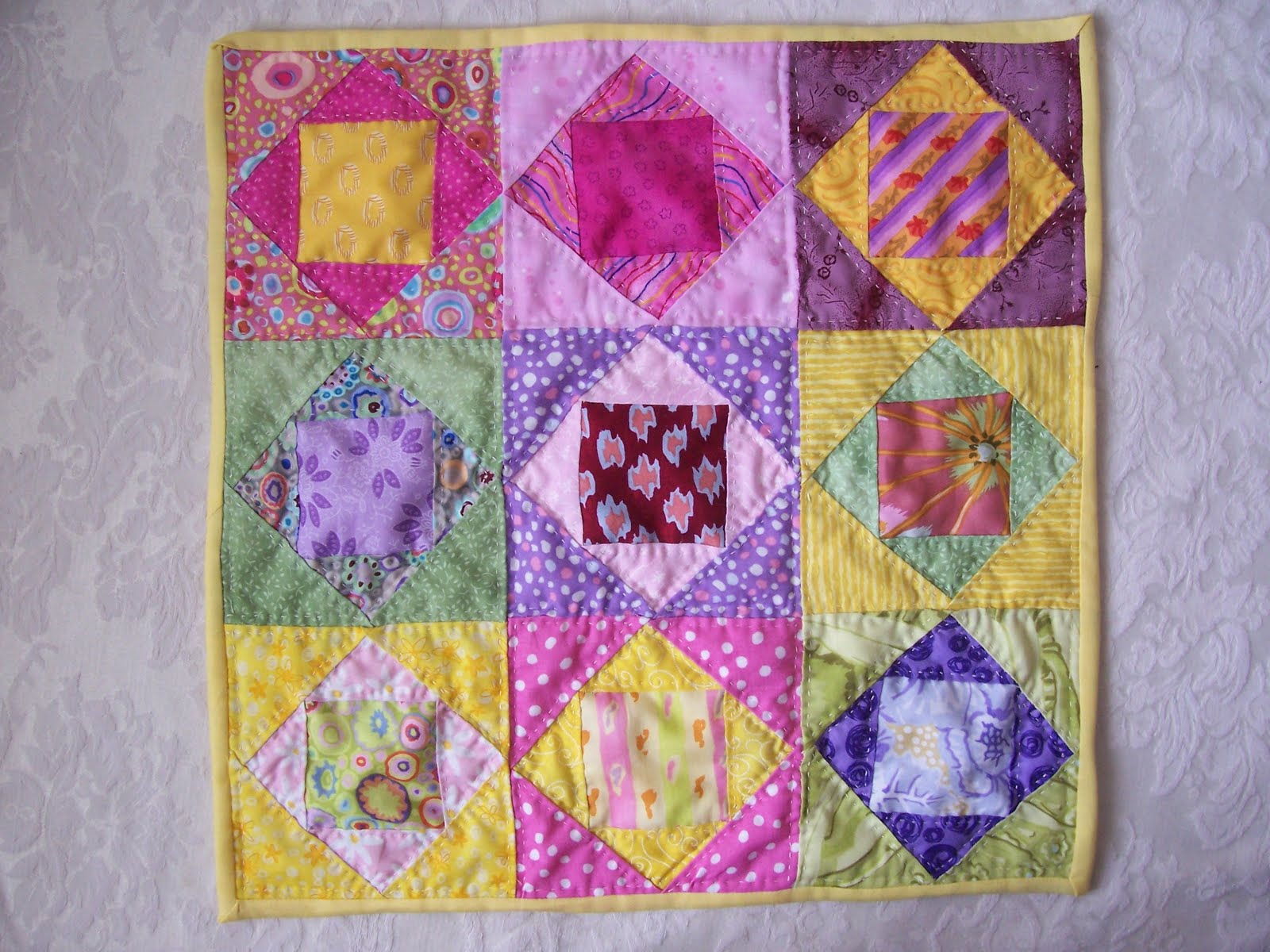 Only Doll Quilts: Square-in-Square Doll Quilt