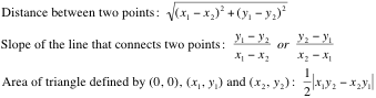Math for Liberal Arts: Distance, Slope and area of a triangle given two ...