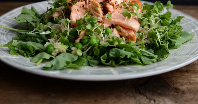 Waffle & Whisk: Quinoa, Pea & Cress Salad with Honey, Soy & Mustard ...
