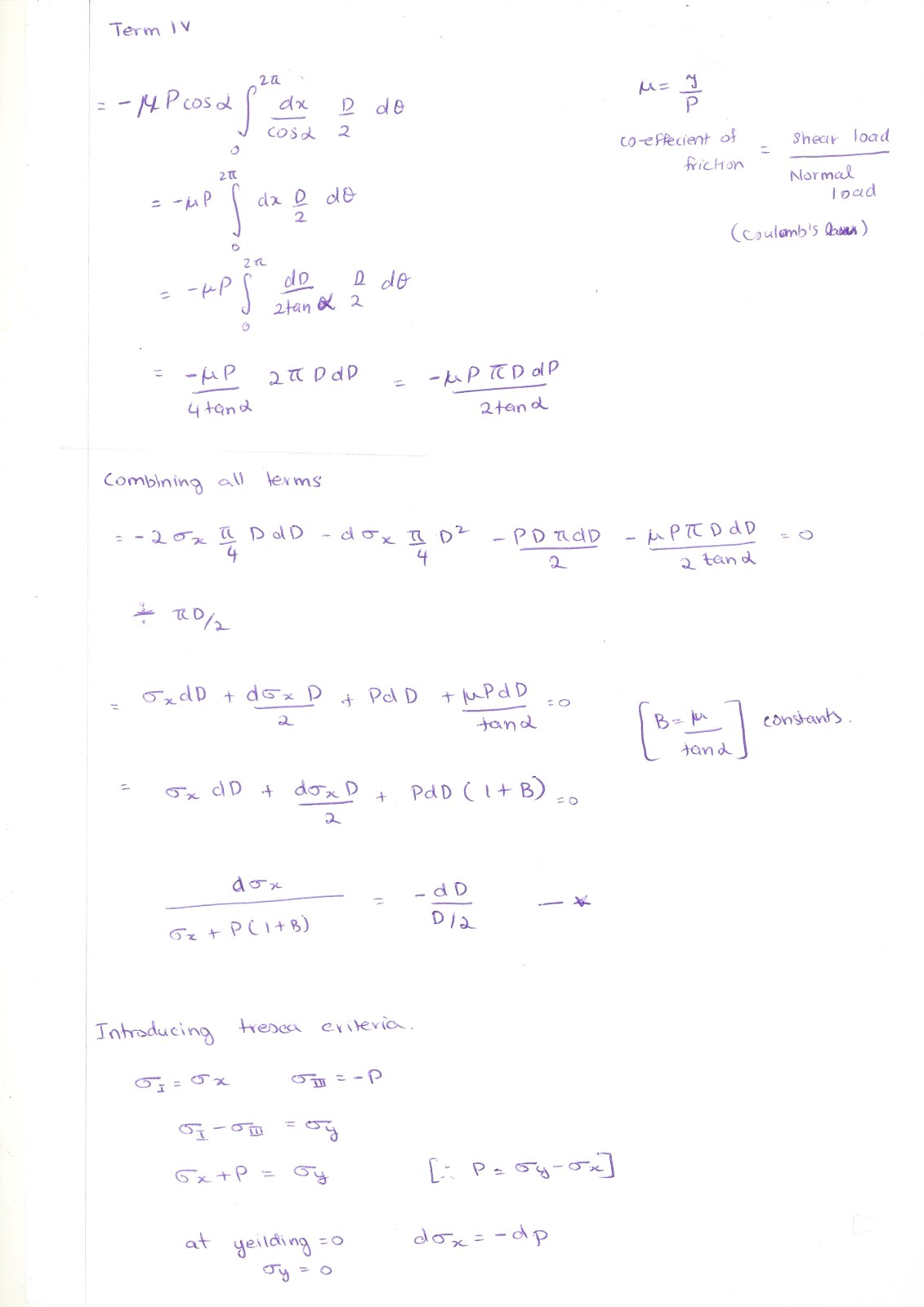 DERIVATION OF WIRE DRAWING AND EXTRUSION CALCULATION: DERIVATION OF ...