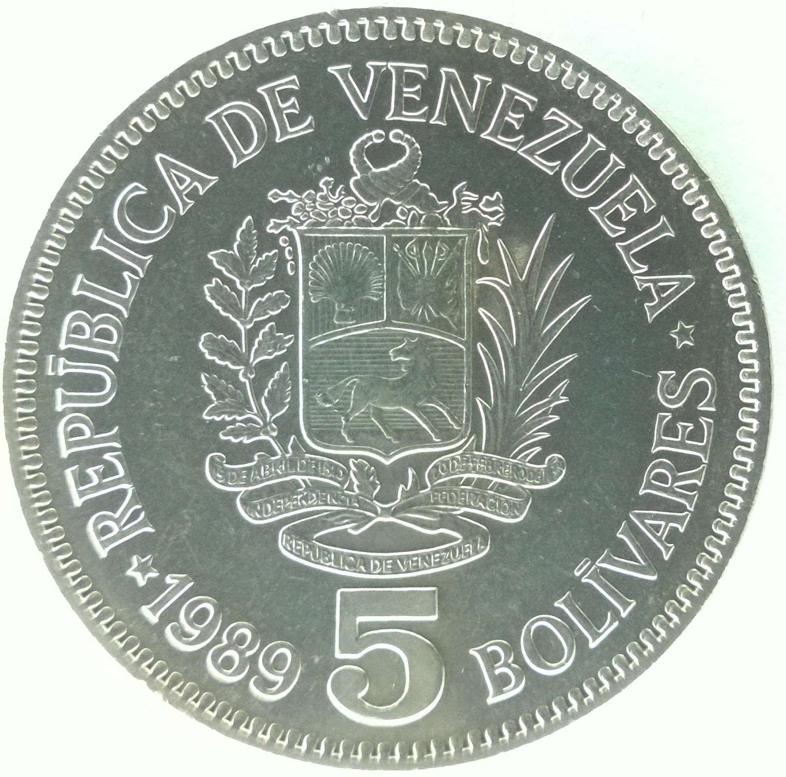NUMISMÁTICA JUNIOR MORILLO: 5 Bolívares