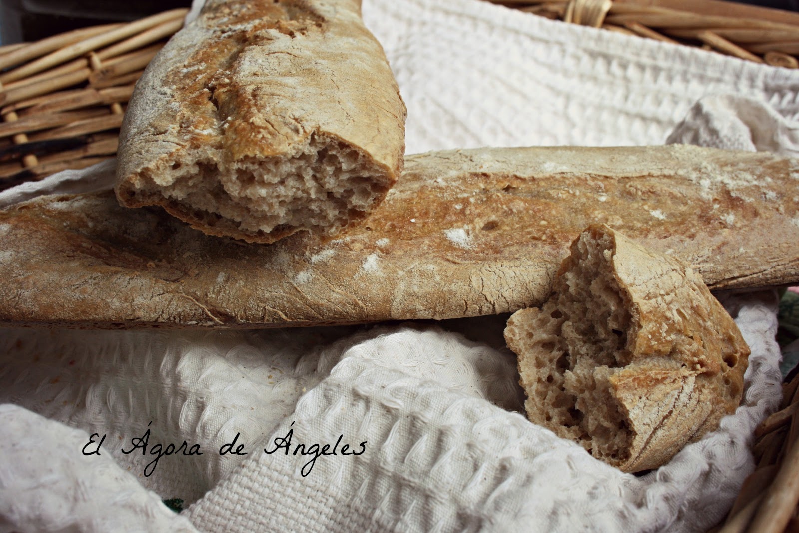 BAGUETTE RÚSTICA DE TRIGO Y ESCANDA CON MASA MADRE | El Ágora de Ángeles