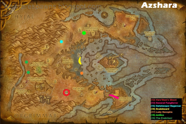 WoW Rare Spawns: Azshara Rare Spawns