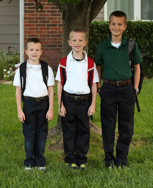 my family of boys: First Day of School--take two