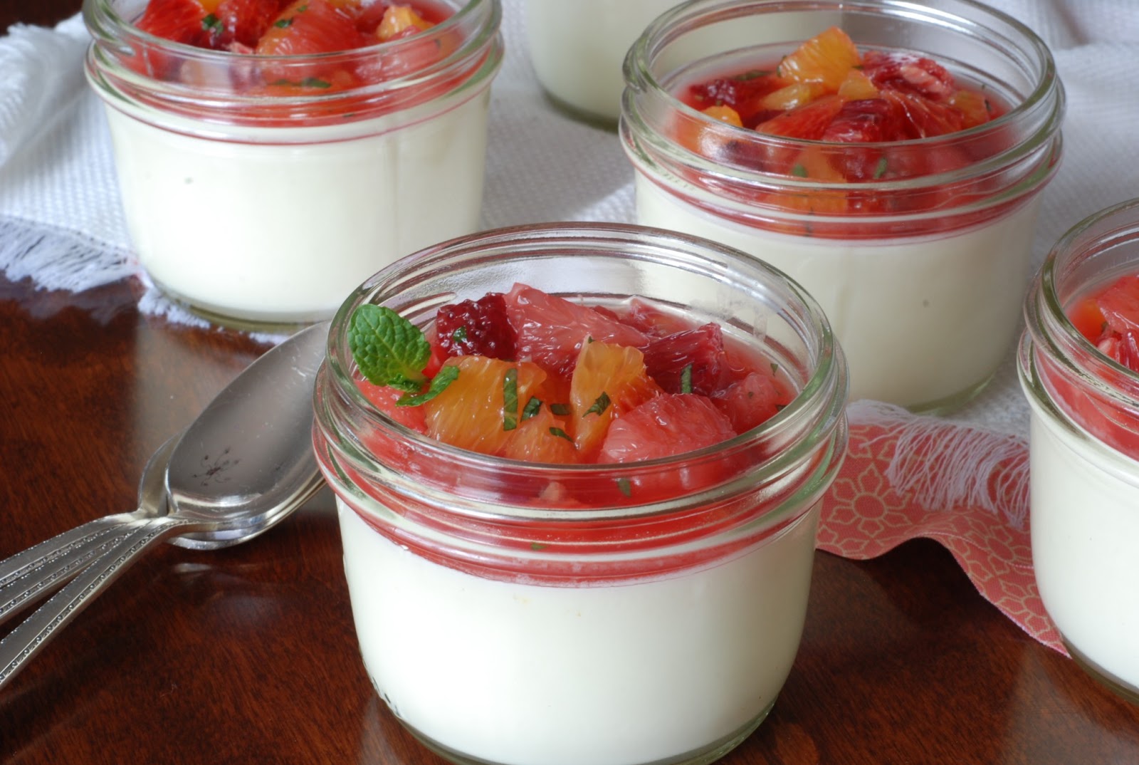 Panna Cotta with Citrus Honey Compote - Simply So Good