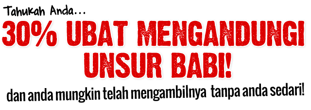 ASPEK KAJIAN: UBAT MENGANDUNGI UNSUR BABI