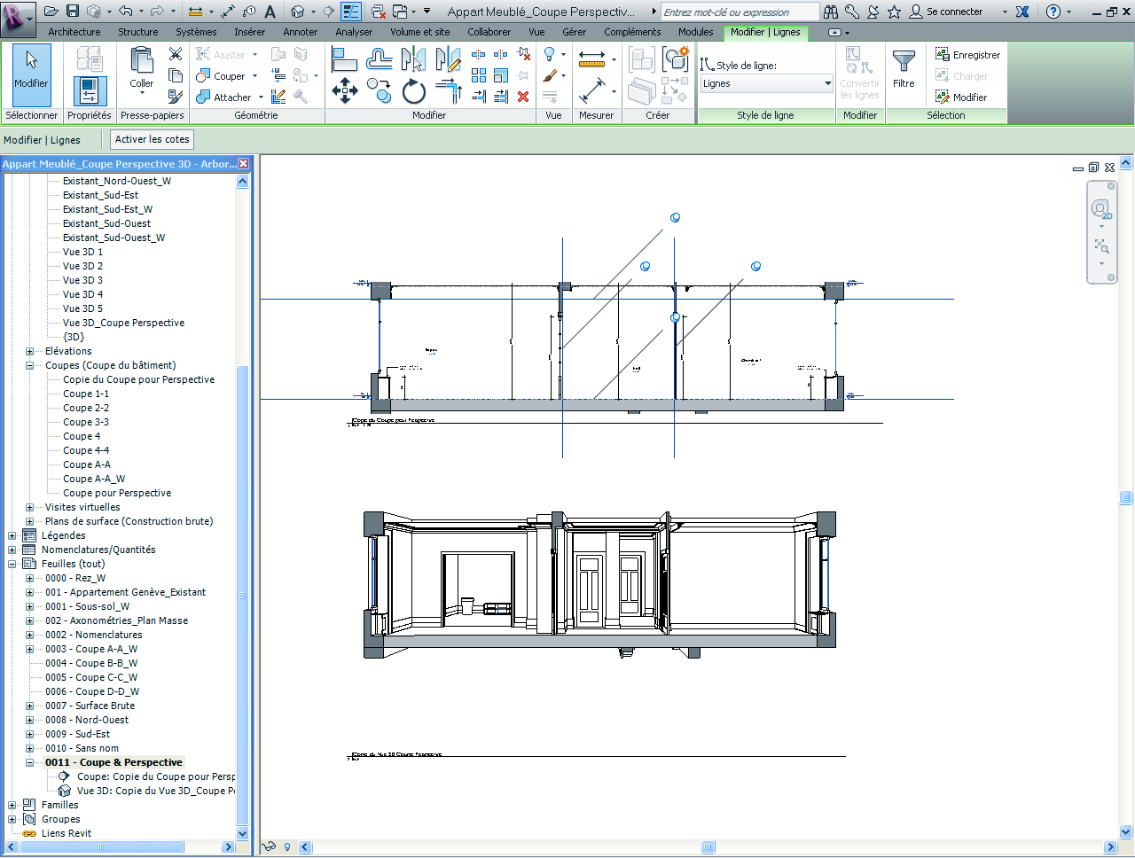 Revit-Mémo: Revit 2013_Coupe / Perspective annotée