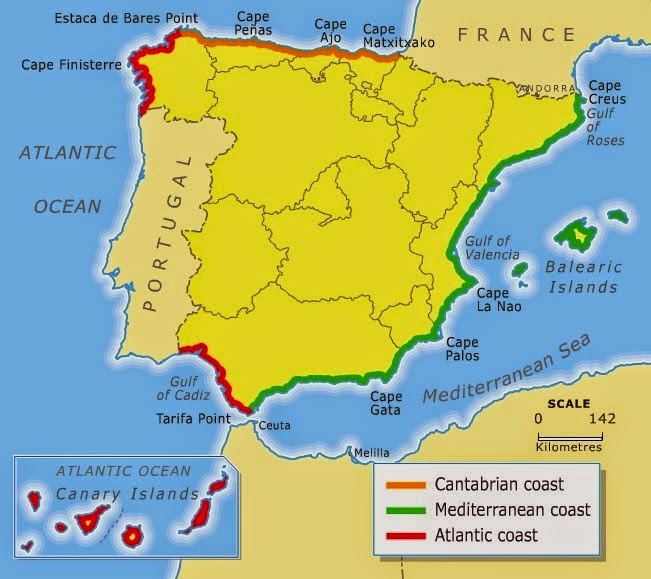 Mrs. Eva's 4th and 5th grade class: SPANISH PENINSULAR COASTS