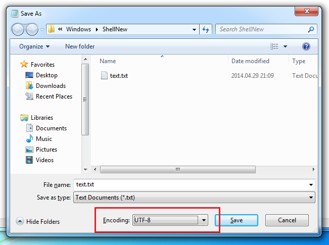 Create New Text File In UTF 8 Format By Default Create New Text File In UTF 8 Format By Default