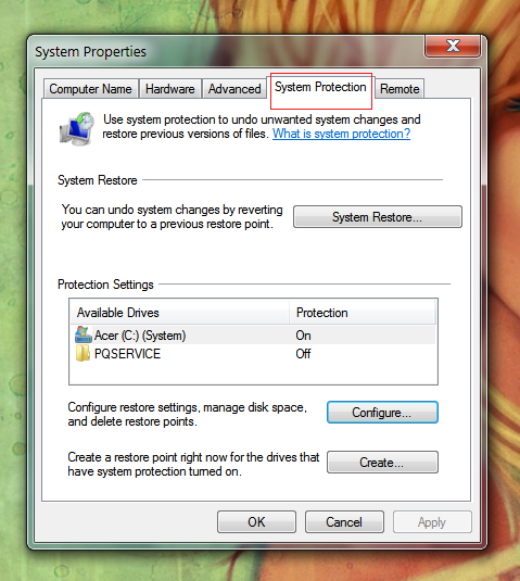 How To Disable System Restore In Windows 7
