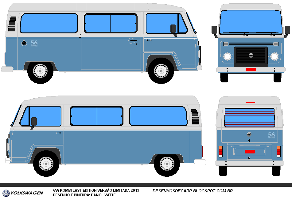Desenhos de carros: VW Kombi Last edition