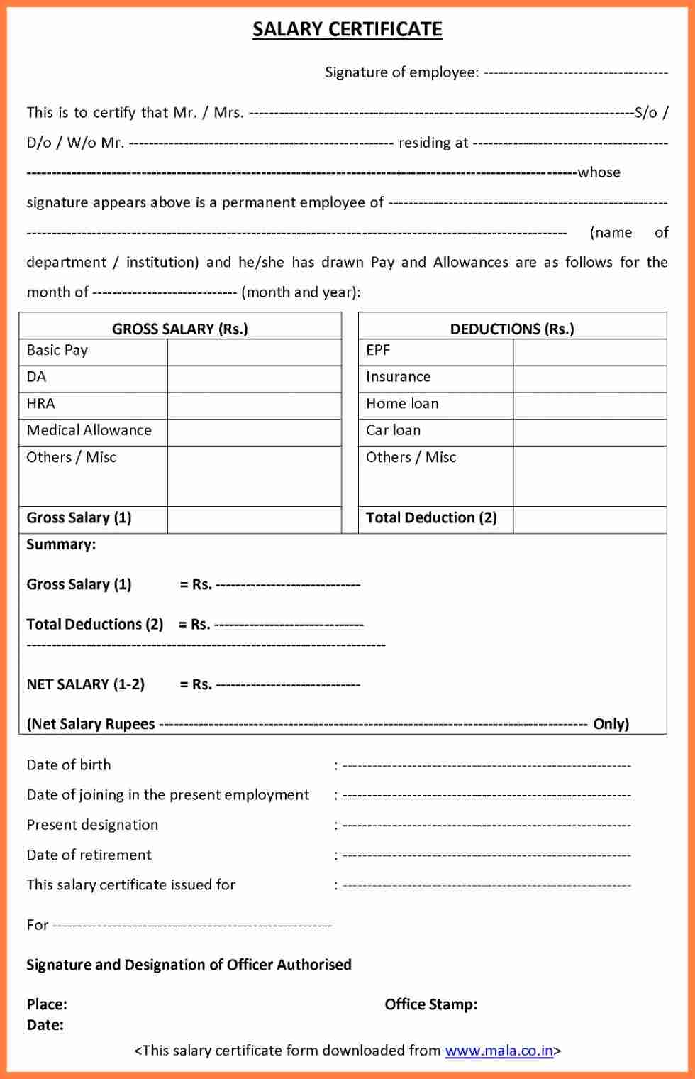 Format Of Salary Certificate Scribd India format-of-salary-certificate-scribd-india