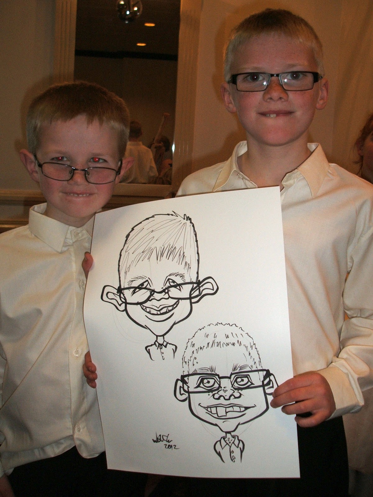 Welly's Caricatures And Cartoons: Julie and Darren's Wedding, The ...