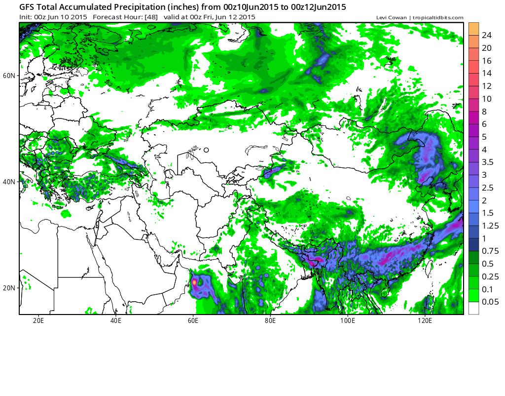 Weather for Pakistan