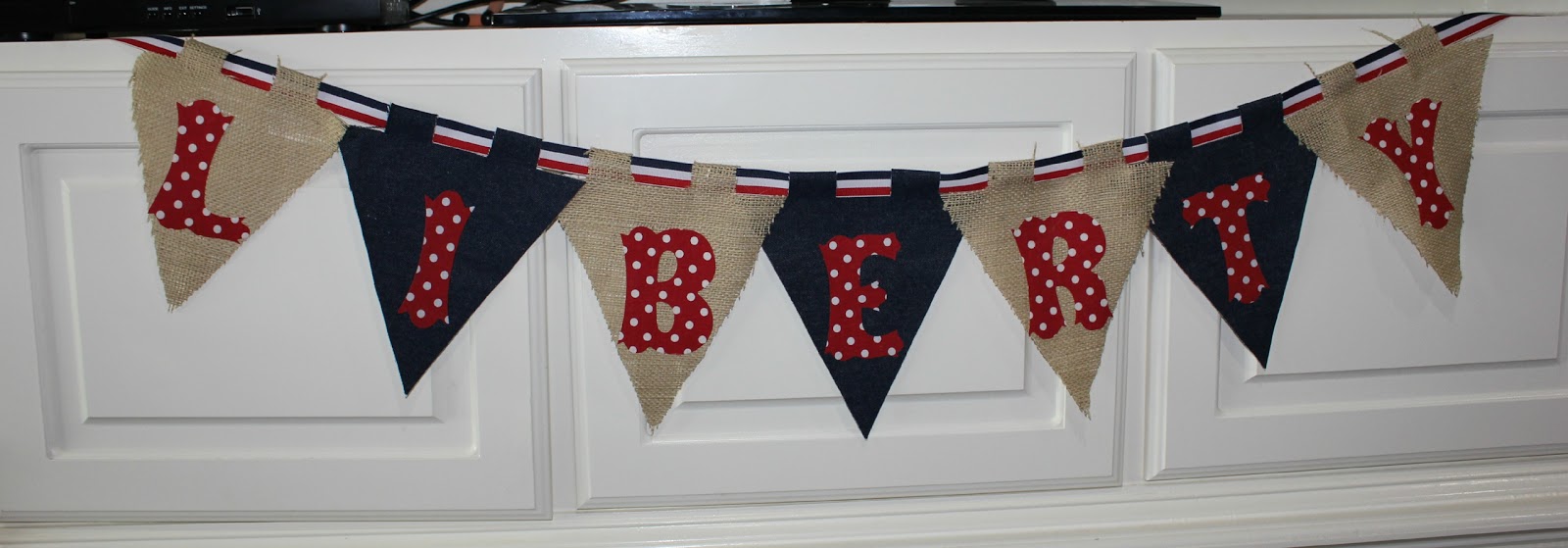 Life With Both Hands Full: Liberty Pennant Banner