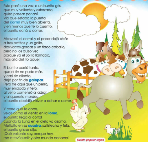 blog de lectura grado tercero: EL BURRITO GRIS