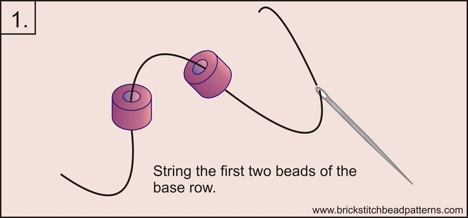 Brick Stitch Bead Patterns Journal: How To Ladder Stitch