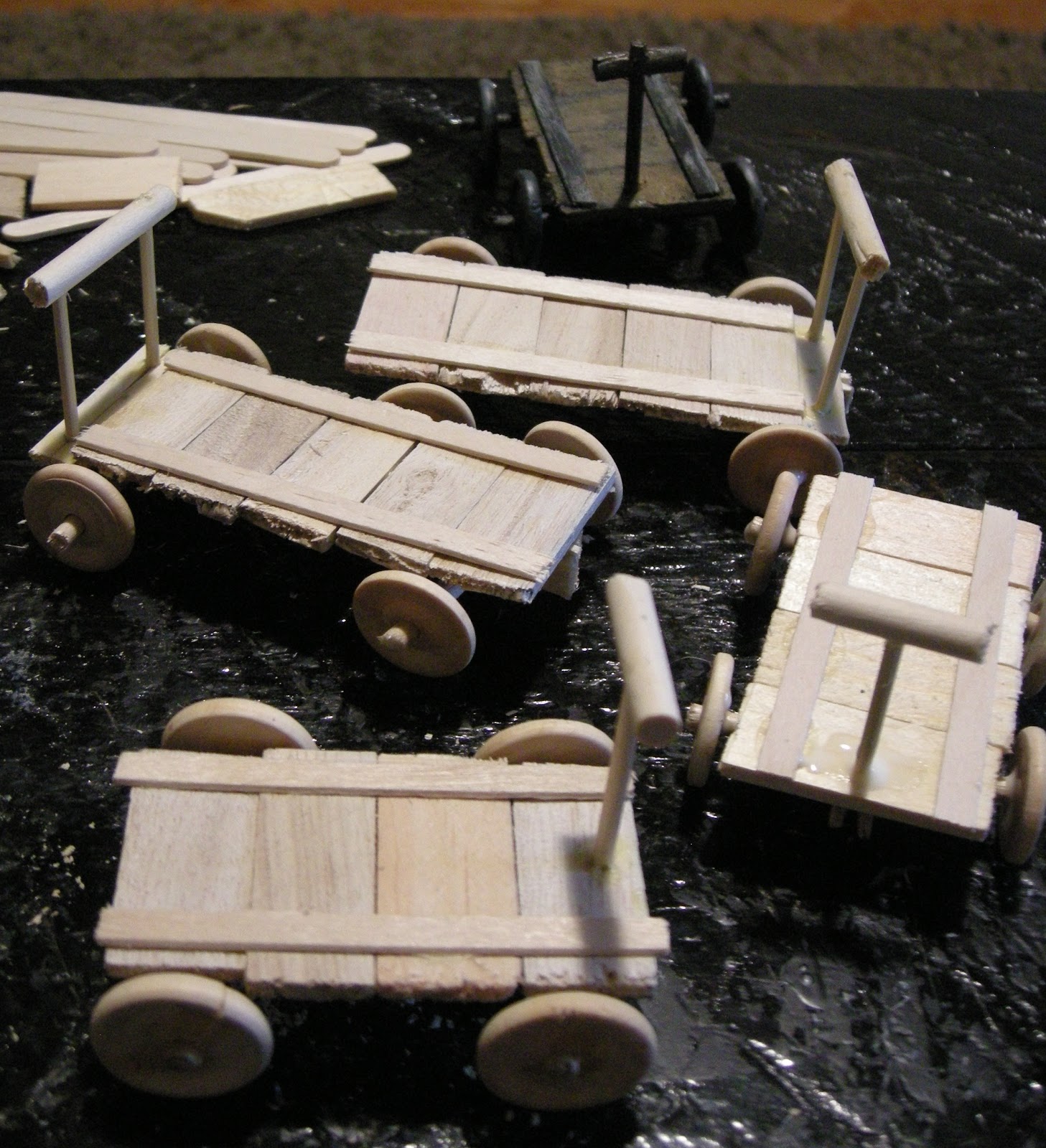ANY HOW TOWN: Building A Popsicle Stick Push Cart!