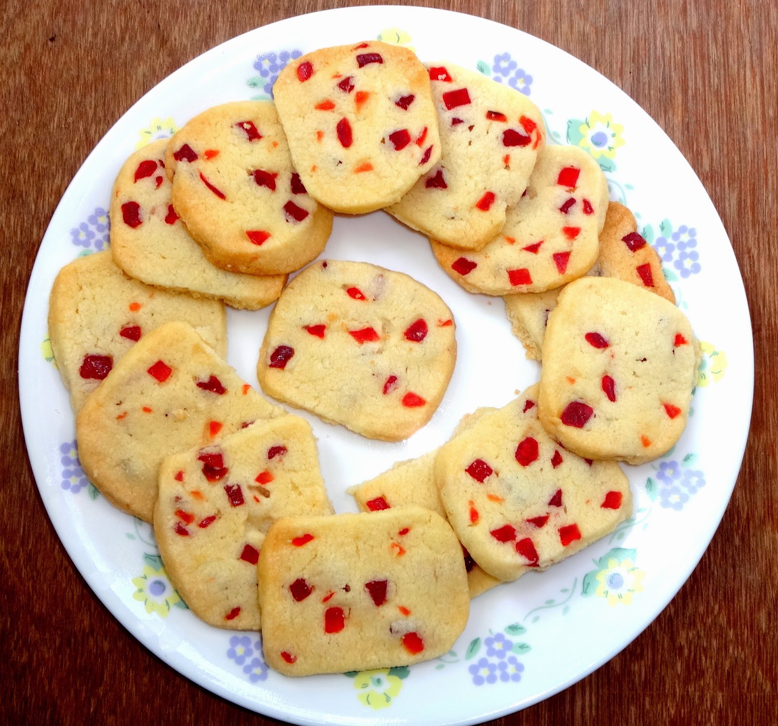 Harlequin Cookies | Apricot and Tutti Frutti cookies | Ambrosia