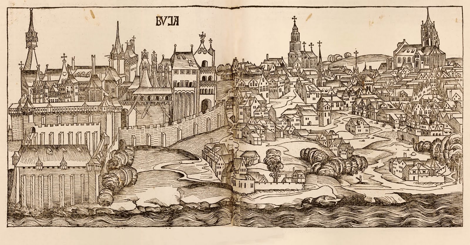 Old Budapest/Budapest régen: Buda 1493 - Panorama