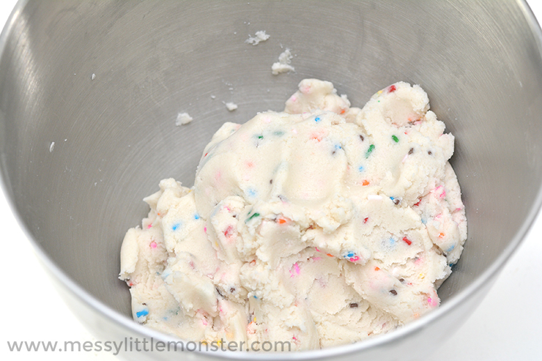 Edible Playdough Recipe - cake mix play dough - Messy Little Monster