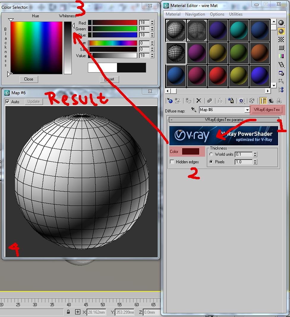 3dmax Tutorials: VrayEdgesTex Material