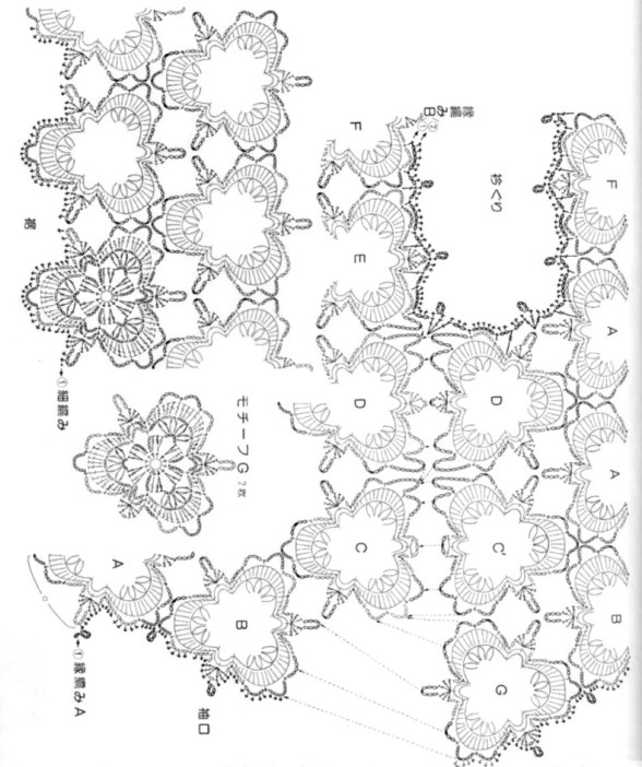 Tina's handicraft : blouse with crochet motif flower triangle