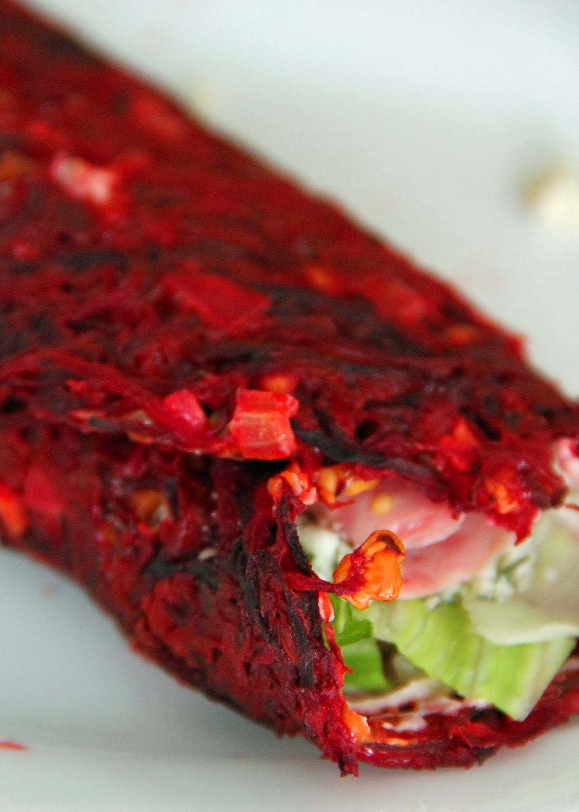 Jo and Sue: Beet Wraps With Cranberry Garlic Cream Cheese Spread