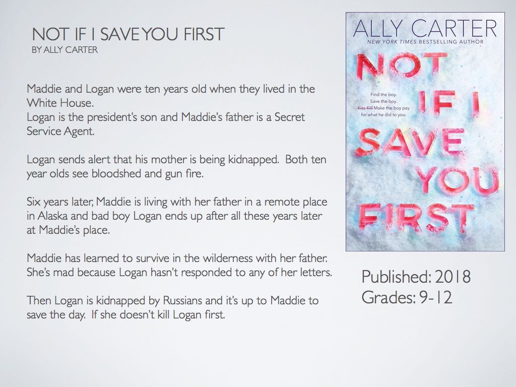 Young Adult Reading Machine: Not If I save You First by Ally Carter