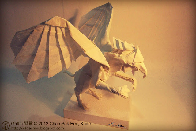 Kade Chan Origami Blog 香港摺紙工作室 (日誌): Griffin 獅鷲 (Refolded)