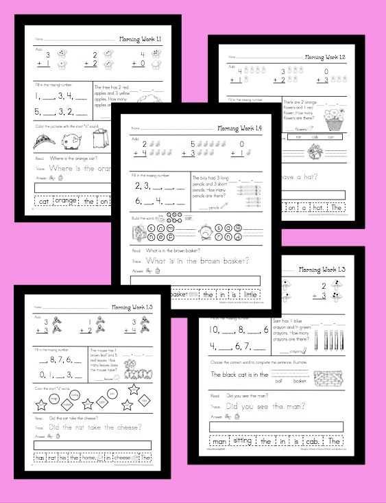 Theimaginationnook: Morning Work for the Whole Year