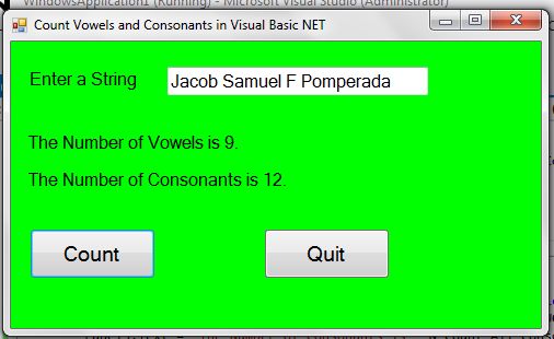 Free Programming Source Codes And Computer Programming Tutorials Consonants And Vowels In