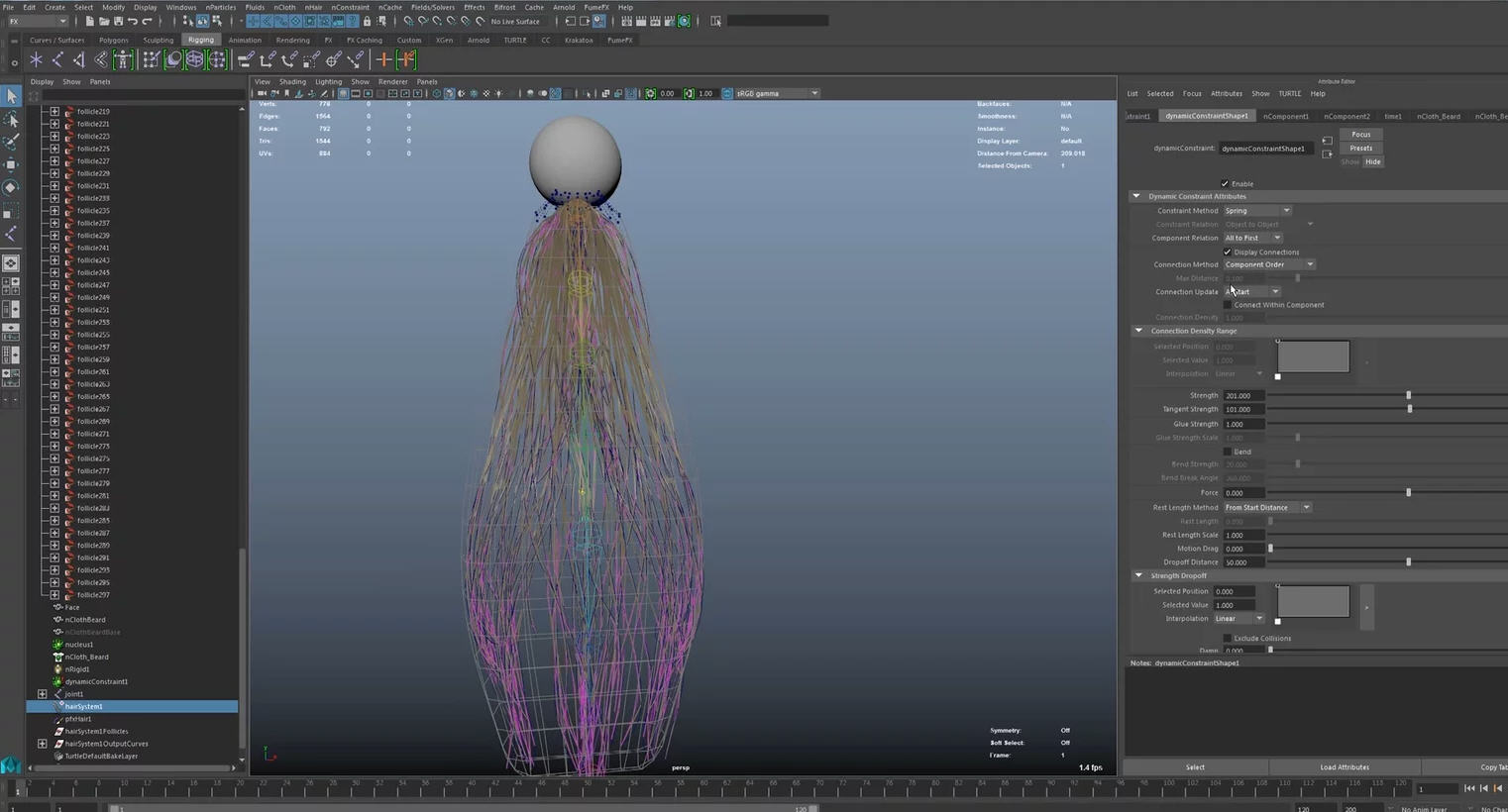 nCloth Tutorial: How to create controllable cloth driven hair | CG TUTORIAL