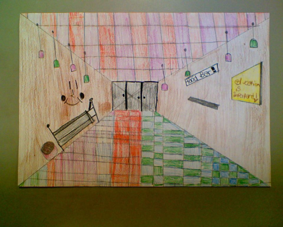 sheree :) art 1 5th hour: 0ne point perspective Hall