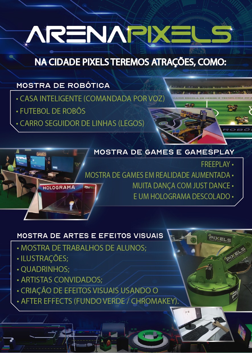 Arena Pixels movimenta férias de crianças e jovens no Shopping Parangaba