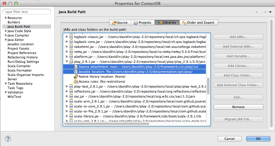 David On Software How To Set Up Play Framework 20 Javadocs For Eclipse 2229