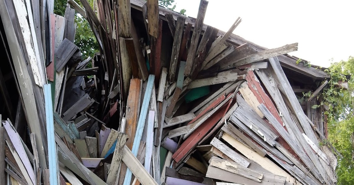 Houston Parks in Pics: "Imploded House" Art Installation on Lyons Ave ...