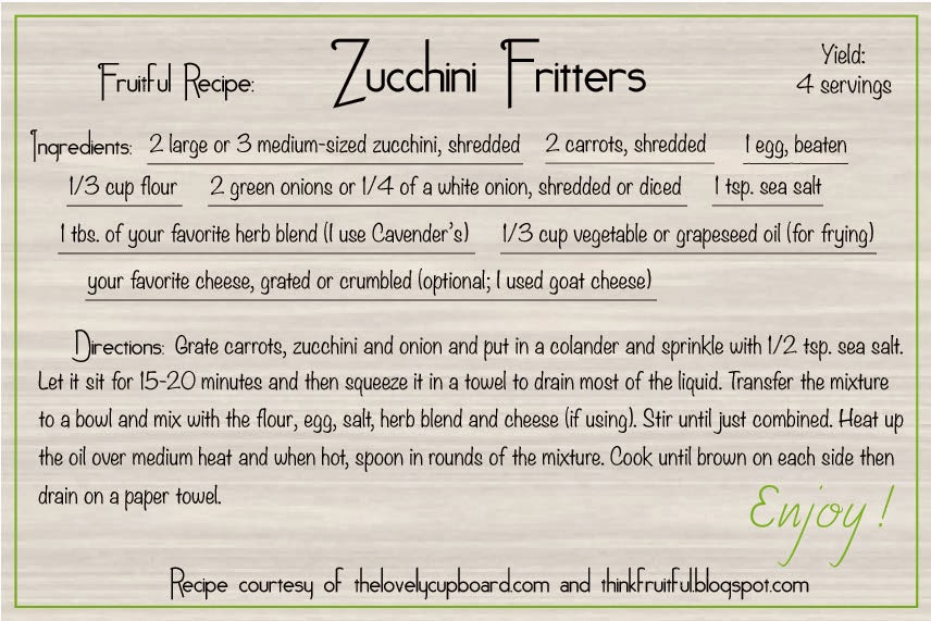 Fruitful: Recipe Cards and Series