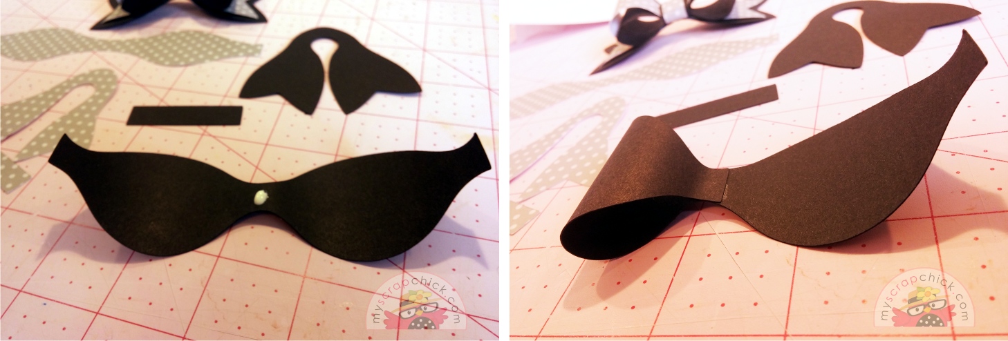 Paper Bow Layers in 3D - svg file tutorial - myscrapchick