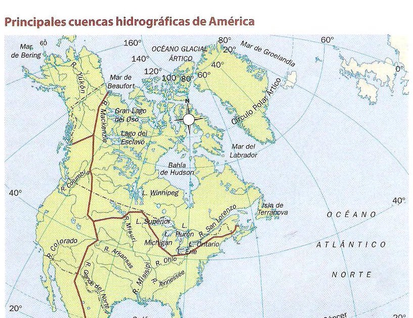 Espacios Americanos: PRINCIPALES CUENCAS HIDROGRÁFICAS DE AMÉRICA